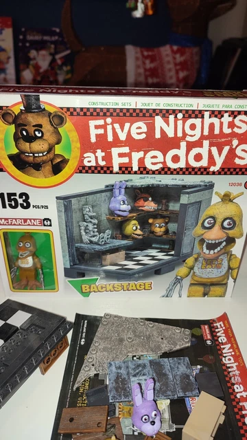FNAF MCFARLANE FIVE NIGHTS AT FREDDY'S BACKSTAGE BUILDING SET #12036 ...