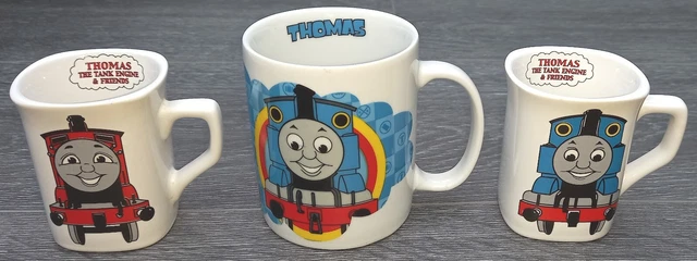 3 X THOMAS THE TANK ENGINE & FRIENDS CERAMIC MUGS - 2 x THOMAS 1 x ...