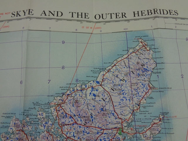 WW2 (1944) RAF "ARMY / AIR" Map of Scotland - "SKYE & THE OUTER ...