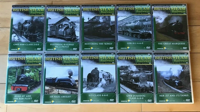 BRITISH STEAM RAILWAYS DVD Collection Set 81-90 By DeAgostini £16.20 ...