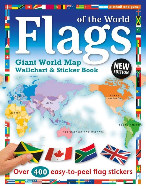 FLAGS OF THE World: World Map Wallchart Poster and Sticker Book by Chez ...