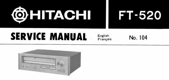 HITACHI FT-520 SCHEMATIC Diagrams Service Manual Schaltplan Techniques ...