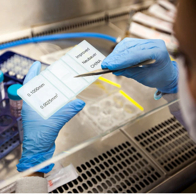 GLASS HEMOCYTOMETER HAEMOCYTOMETER Slide Microscope Counting Chamber £ ...