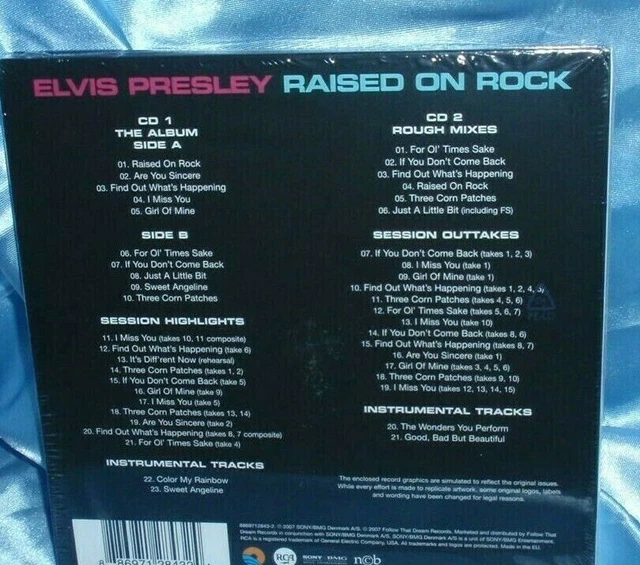 ELVIS RAISED ON Rock 2 CD FTD 2007 Oop RARE IMPORT 158 Min 46+ Bonus ...