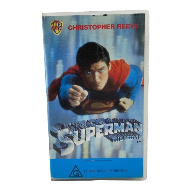 SUPERMAN THE MOVIE VHS Video Tape Christopher Reeve Untested Ex-Rental ...