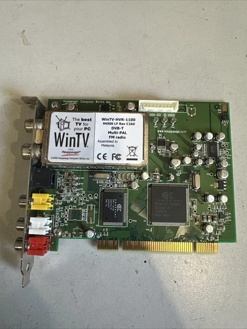 HAUPPAGE WINTV HVR 1100 DVB-T PAL & FM TV Tuner PCI card $5.00 ...