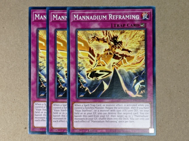 YGO CARD - 3 x Mannadium Reframing - Common - CYAC-EN073 - 1st - NM $0.99 - PicClick CA