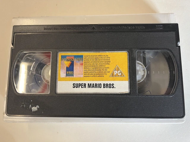 SUPER MARIO BROS VHS Tape Movie Video Cassette 1993 Tested In VCR And ...