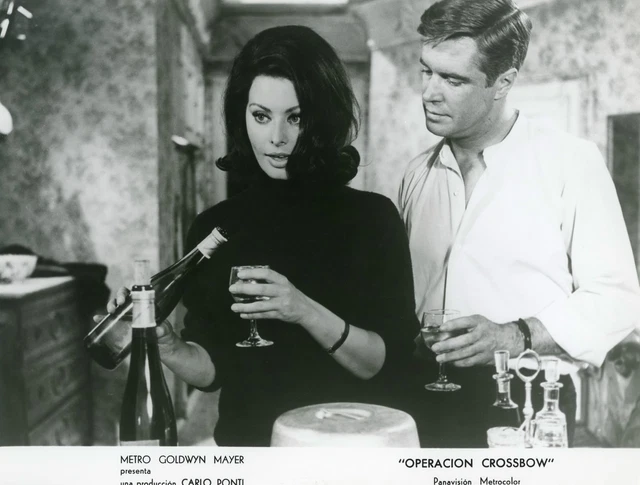 SOPHIA LOREN GEORGE Peppard Operation Crossbow 1965 Vintage Photo ...