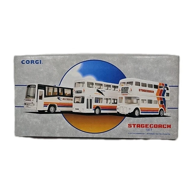CORGI STAGECOACH BUS Set Plaxton Paramount-Metrobus AEC Routemaster ...