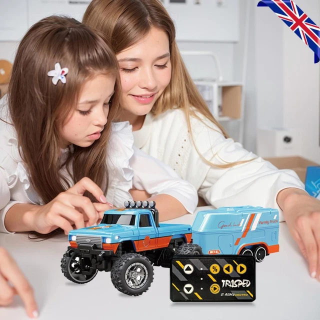 MINI RC MONSTER Truck Car with Lights 1 64 Scale Children Toy Gift ...
