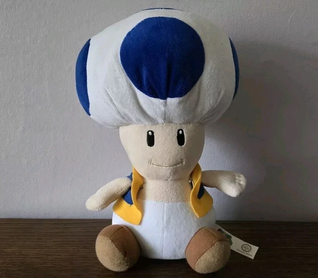 RARE OFFICIAL SUPER Mario Blue Toad 10" Soft Plush Toy £17.99 - PicClick UK