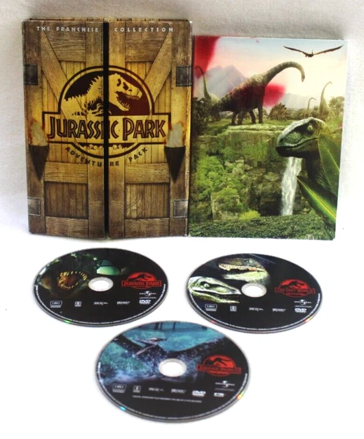 JURASSIC PARK ADVENTURE Pack ~ The Franchise Collection ~ 3 DVD Movie ...