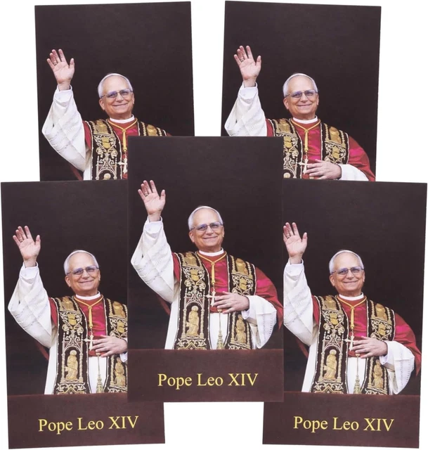 NEEDZO POPE LEO XIV Prayer Cards, 2x4", Holy Card Set, Pack of 5 $8.89 ...