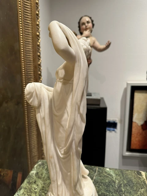 EXCEPTIONAL 19TH MARBLE Statue, very detailed and hand carved ...