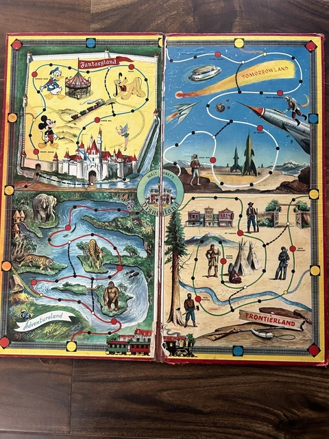 VINTAGE WALT DISNEY'S DISNEYLAND GAME from Transogram 1954 BOARD ONLY ...