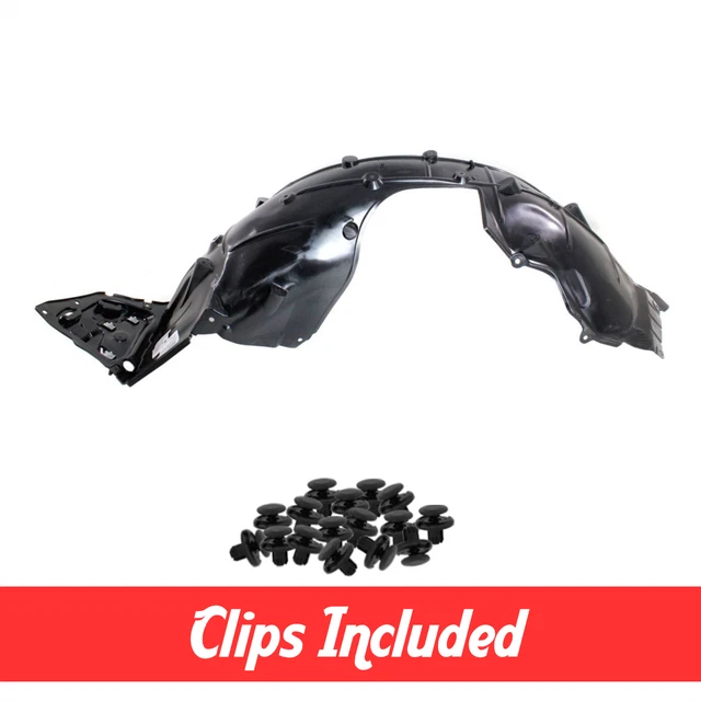FRONT PASSENGER SIDE Fender Liner w/ Clips For 2016-2018 Honda Civic ...