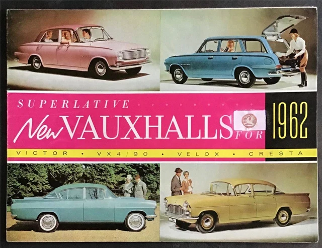 VAUXHALL VICTOR VELOX VX 4/90 Cresta Car Sales Brochure For 1962 #V1325/9/61 £19.99 - PicClick UK
