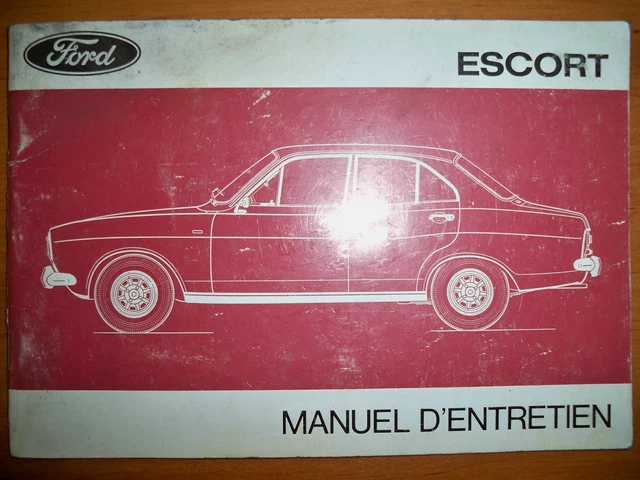 FORD ESCORT - Manuel d'entretien (notice utilisation carnet entretien emploi) £12.68 - PicClick UK