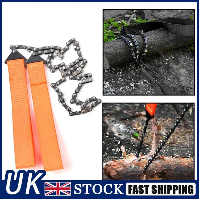 24 INCH MANUAL Tree Limb Chain Saw Portable Logging Saws Sharp Wood ...