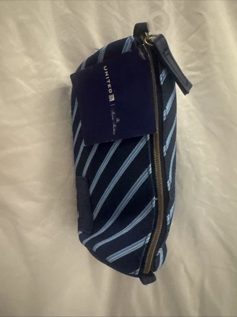 UNITED AIRLINES BROOKS Brothers Amenity Travel Kit Blue Stripe 2025 New ...