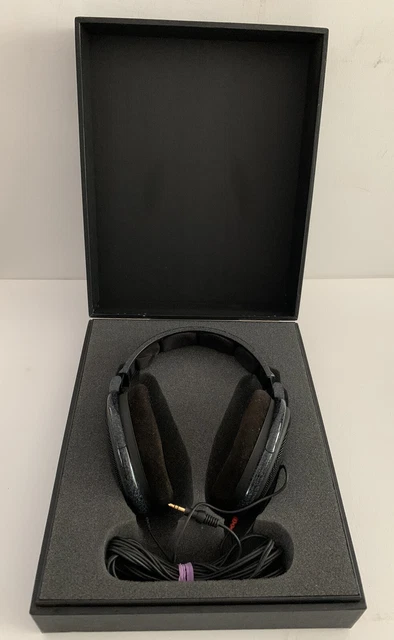 SENNHEISER HD 600 Open Air Back Headphones Marble Blue Grey Boxed *READ ...