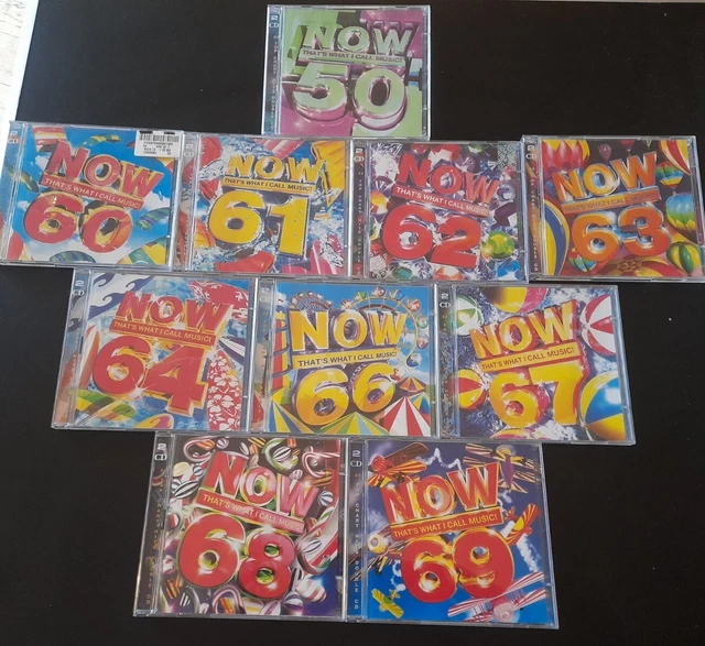 NOW THAT'S WHAT I Call Music 50 60 61 62 63 64 66 67 68 69 CD Bundle 10 ...