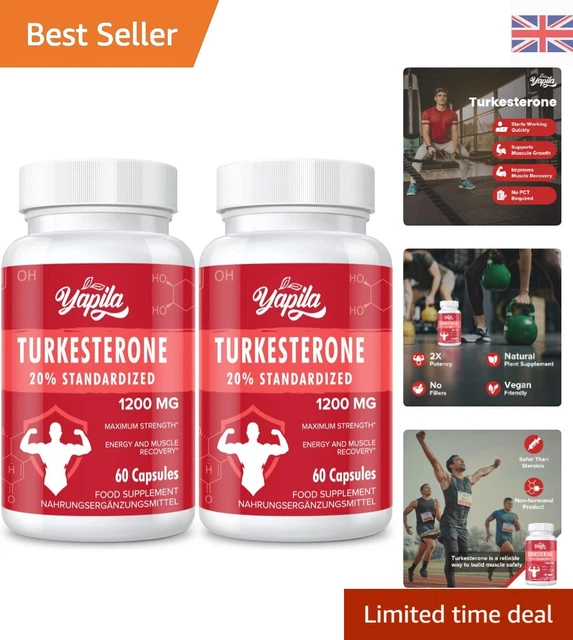 TURKESTERONE SUPPLEMENT - 1200mg Ajuga Extract, Max Strength for ...