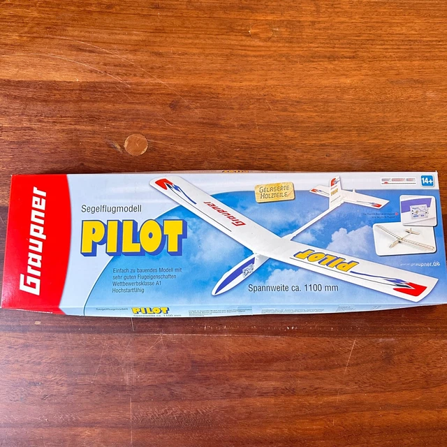 GRAUPNER 4247 PILOT Segelflugmodell Flugzeug RC Vintage Bausatz Rarität ...
