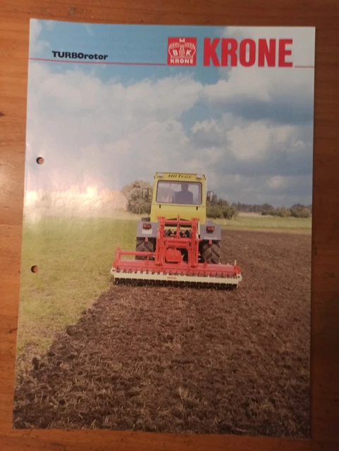 PROSPEKT KRONE TURBOROTOR Broschüre Werbung Traktor Schlepper F EUR 7 ...