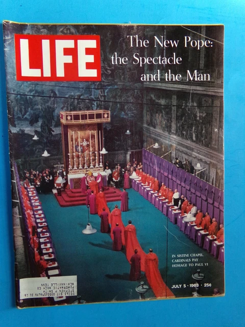 LIFE JULY 5 1963 Magazine Sistine Chapel Paul VI vintage ads £10.23 ...
