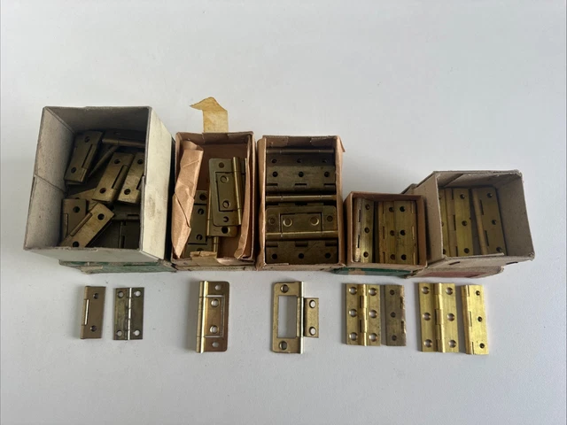 VINTAGE BRASS HINGES Bundle - Unused New Old Stock £50.00 - PicClick UK