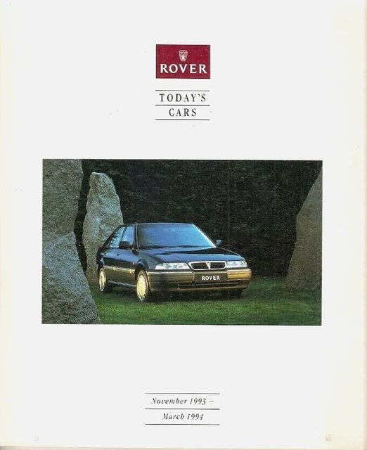 ROVER CARS NOV 1993-Mar 1994 UK Brochure Mini Metro Maestro Montego 200 ...