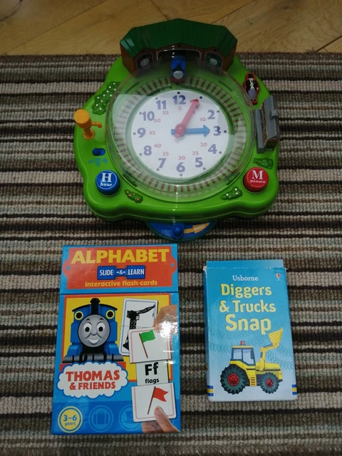 THOMAS THE TANK Engine Musical Tell The Time Clock & Alphabet Flash ...