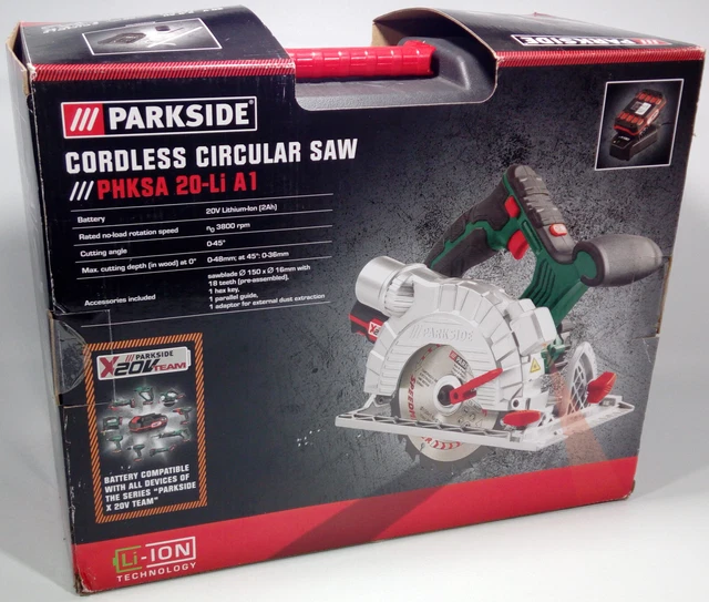 *BOX & MANUAL ONLY* PARKSIDE Cordless Circular Saw PHKSA 20-Li A1 ...