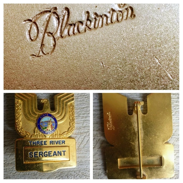 RARE POLICE BADGE (Obsolete). Blackinton Seller Model / Sample / Model ...