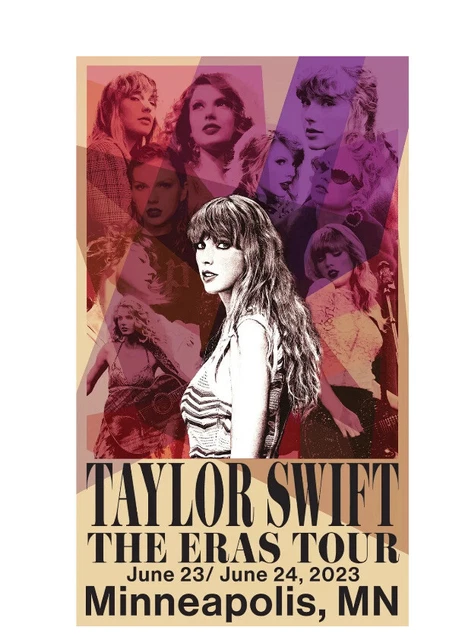 TAYLOR SWIFT THE Eras Tour June 2023 Minneapolis MN Venue Poster ...