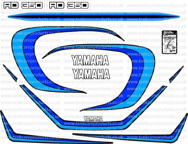 YAMAHA RD350LC Decal Kit, Blue Stripe Version, Full Set £65.18 ...