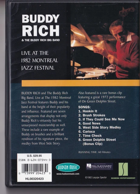BUDDY RICH BIG BAND Live At The 1982 Montreal Jazz Festival DVD Concert ...