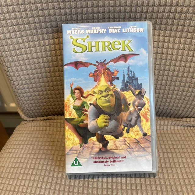 VINTAGE ANIMATED MOVIE Film Shrek VHS Video 2001 in very good condition ...