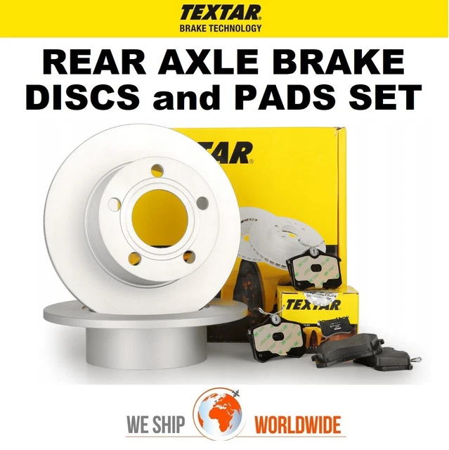 TEXTAR REAR AXLE BRAKE DISCS + BRAKE PADS SET for MAZDA 6 Estate 2.5 ...