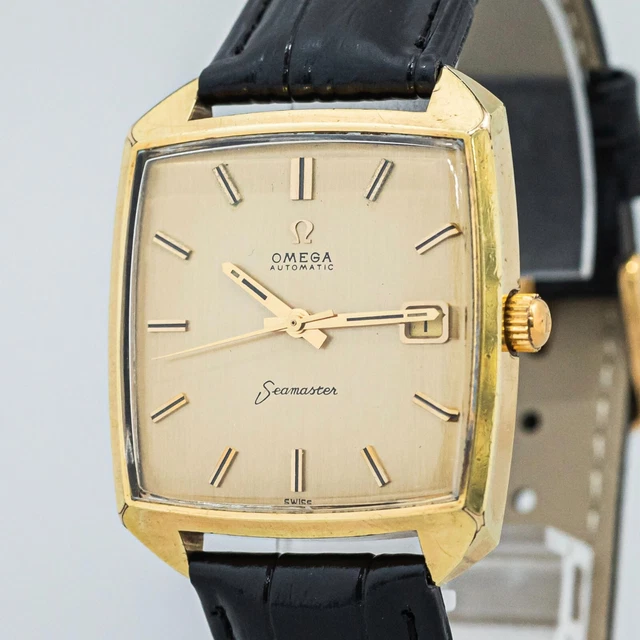 *EXC+5* VINTAGE OMEGA Seamaster Cal.565 Automatic Gold Dial Date 34mm ...