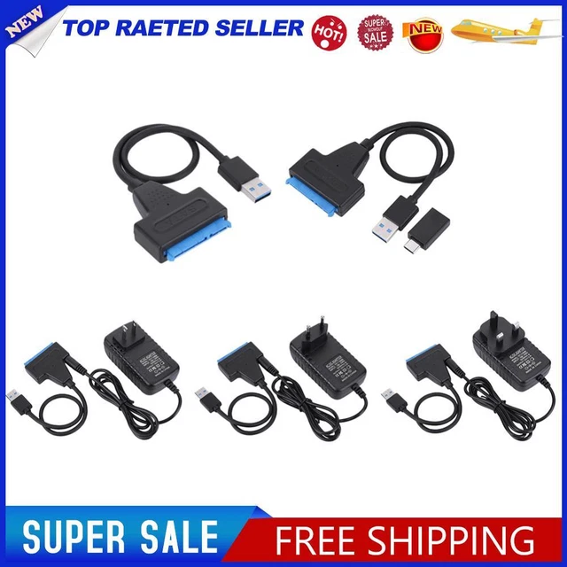 USB 3.0 TO SATA Adapter Cable Support UASP 22pin for 2.5 Inch HDD SSD ...