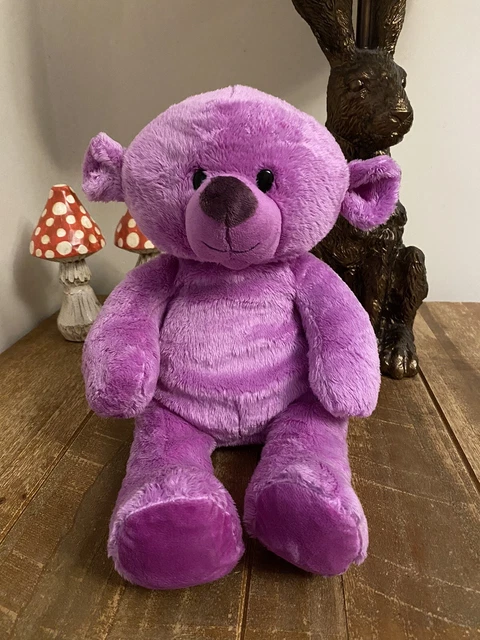 PINK CHAD VALLEY Teddy Bear Soft Toy Purple? 15” Excellent Condition £9 ...