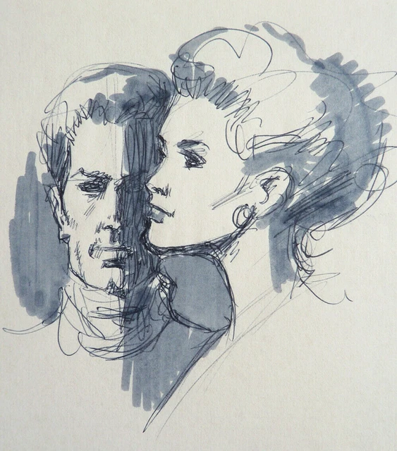 PAGE DE CROQUIS Dessin original de George MARTIN (1929-2011) BD UK EUR ...