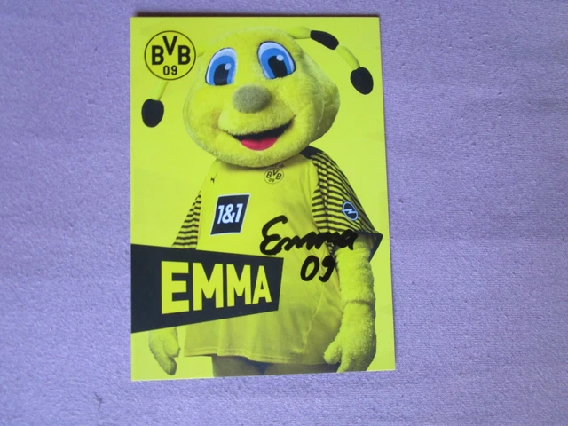 MASKOTTCHEN EMMA BORUSSIA Dortmund BVB Autogrammkarte 2021/22 21/22 ...