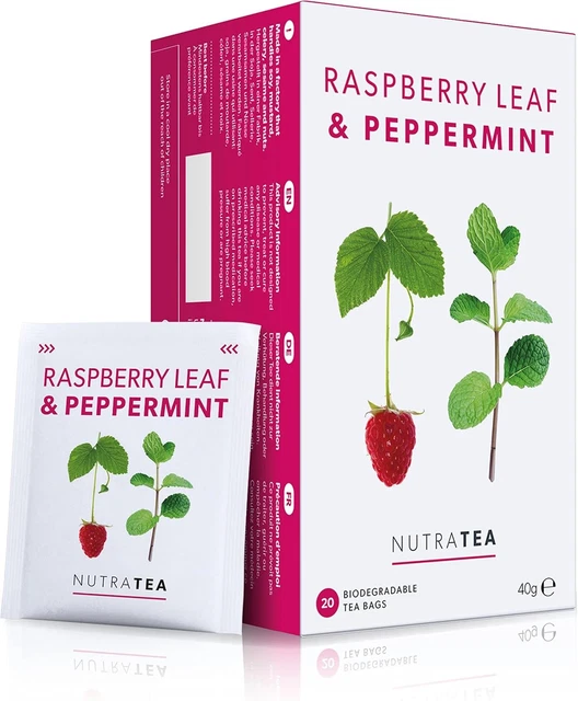 NUTRA TEA RASPBERRY Leaf & Peppermint Tea | Raspberry Leaf Tea For ...
