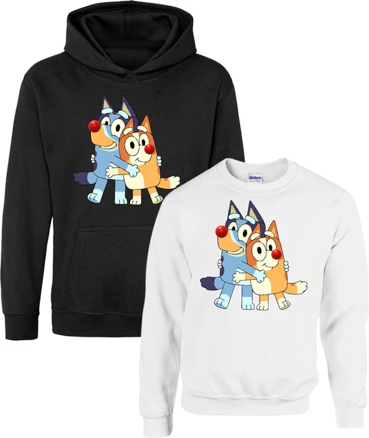 RED NOSE DAY 2024 Hoodie, Bluey And Bingo Jumper, Funny Dog Cartoon ...