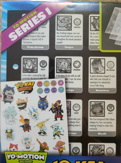 YO-KAI WATCH SERIES 1 Yokai Medal Yo-Motion Medallium Collection Book ...