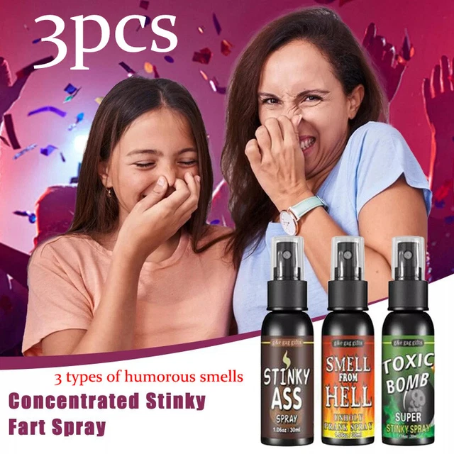 3 LIQUID FART Spray Can Stink Bomb Ass-Smelly Stinky Gas Crap Prank Toy ...